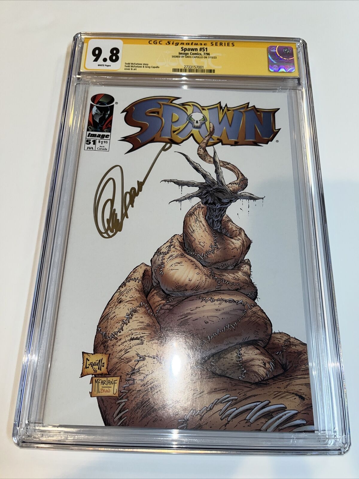 Spawn (1996) # 51 (CGC 9.8 SS WP) Signed Greg Capullo • Story Todd McFarlane | International ...