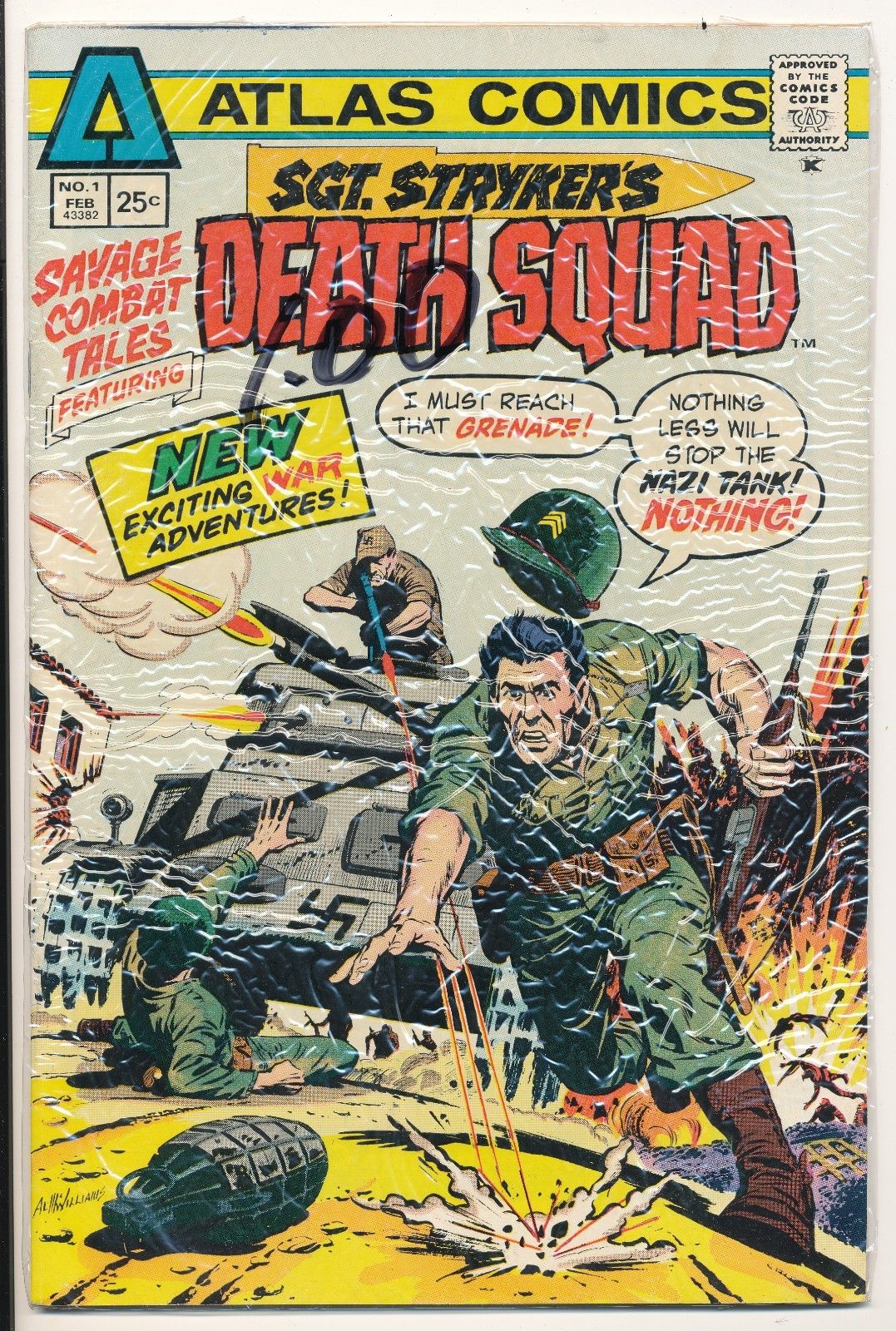 Atlas Comics Sgt. Stryker's Death Squad #1 FINE/VF 7.0 +/- (HX33 ...
