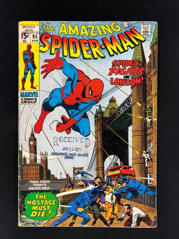 The Amazing Spider-Man #95 (1971) GD/VG Spider-Man visits London ...