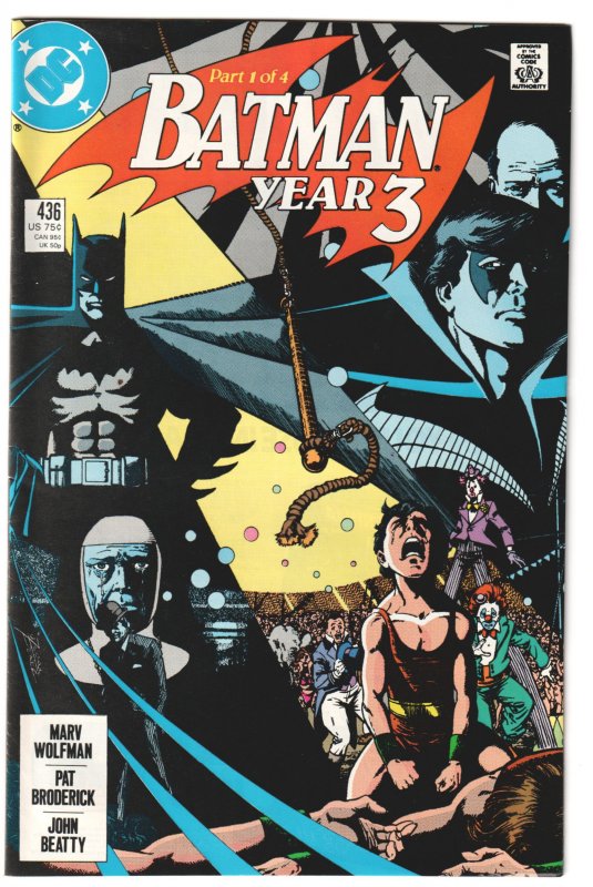 Batman #436, 437, 438, 439 (1989) Batman Year Three Complete Set ...