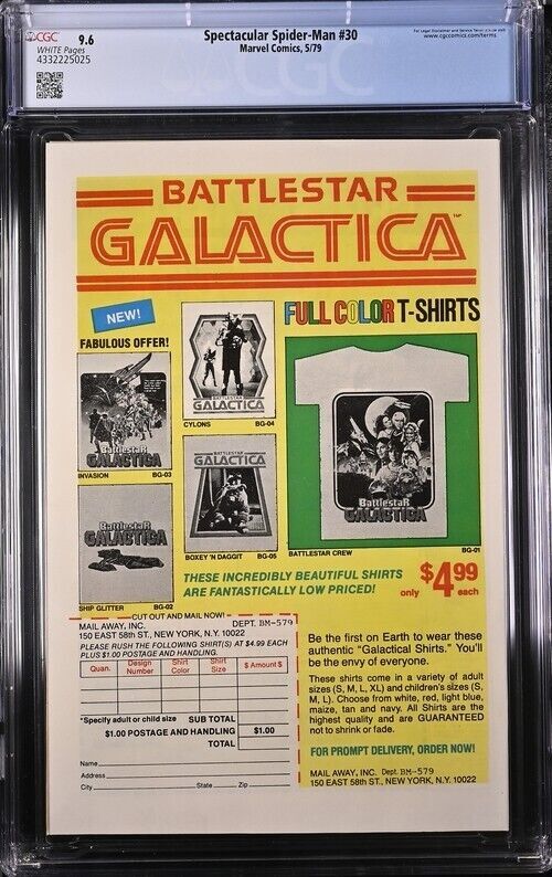 Spectacular Spider-Man #30 CGC 9.6 Carrion White Tiger BOB Layton White ...