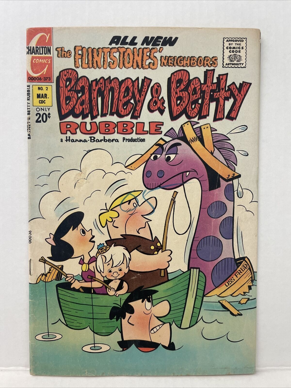 Barney And Betty Rubble #2 1973 Flintstones Charlton | Comic Books ...