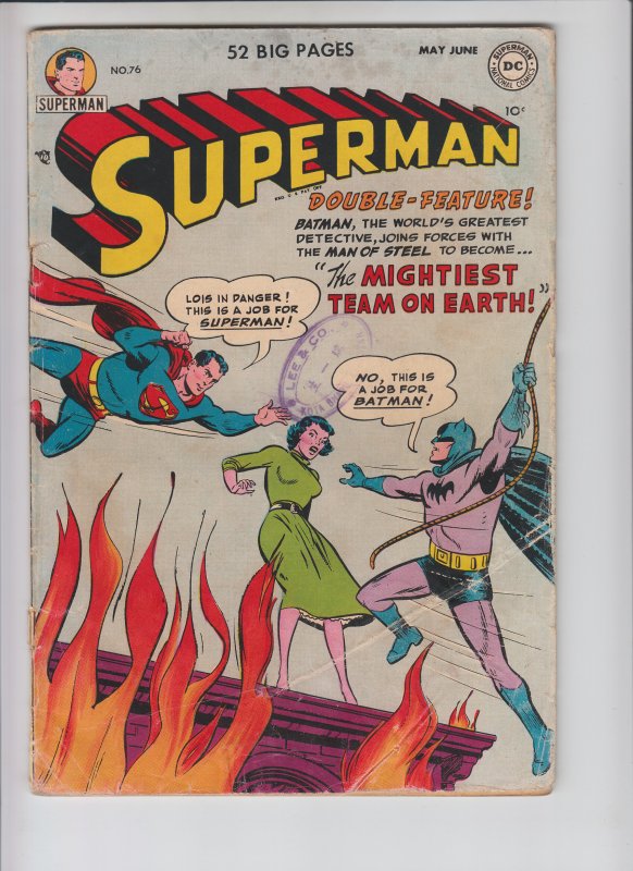 Superman (1st Series) #76 GD ; DC | low grade comic Batman - Son ...