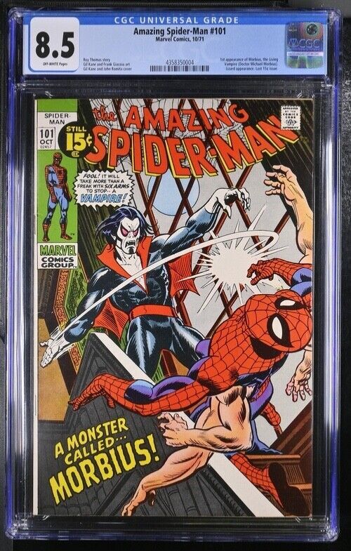 (1971) Amazing Spiderman #101 1st Full Appearance of Morbius! CGC 8.5 ...