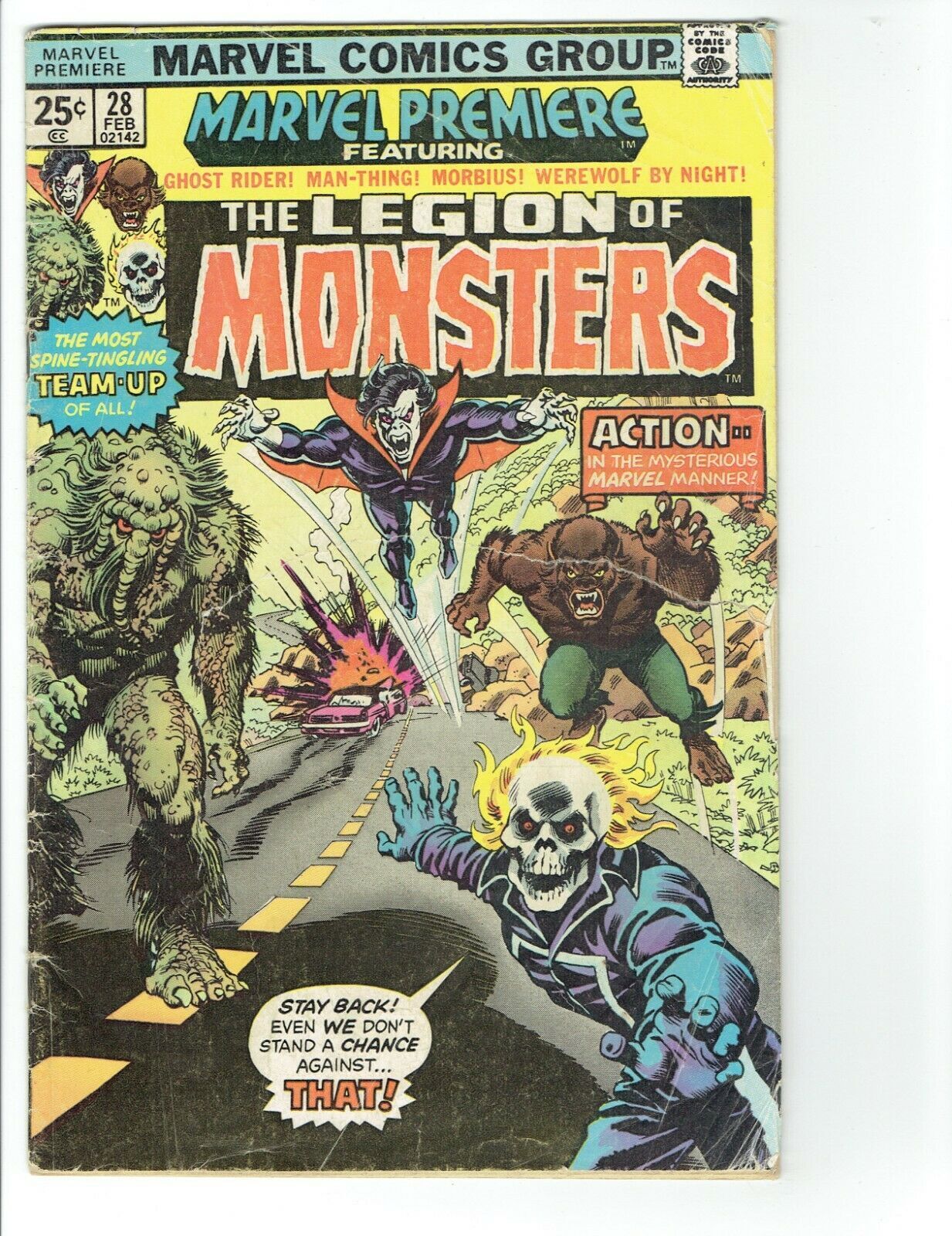 Marvel Premiere #28 (1976) 1st Appearance of Legion of Monsters reader ...