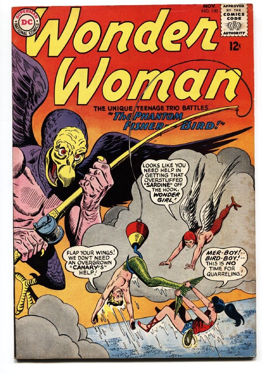 Wonder Woman #150 Comic Book -1964-Dc-Wonder Girl-Mer-Boy-Bird-Boy ...