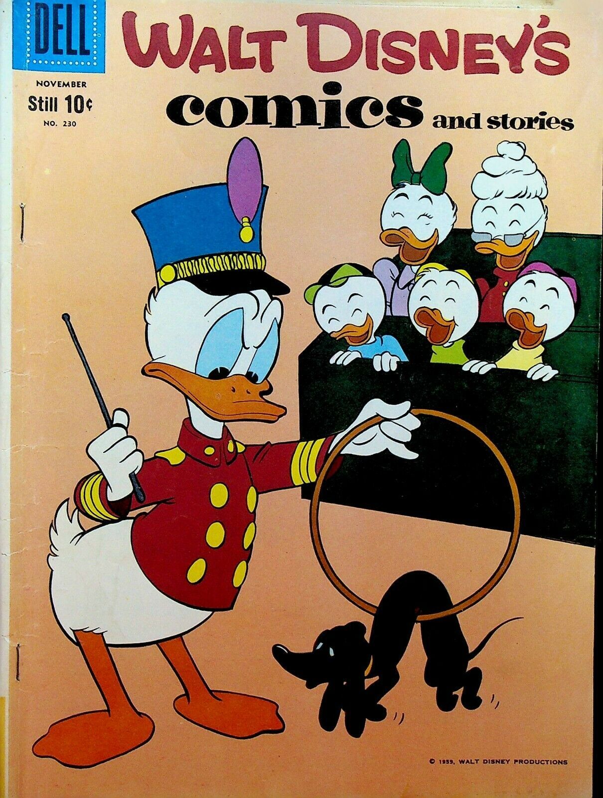 Walt Disney's Comics & Stories #230 Donald Duck Dachshund Circus Hoop ...