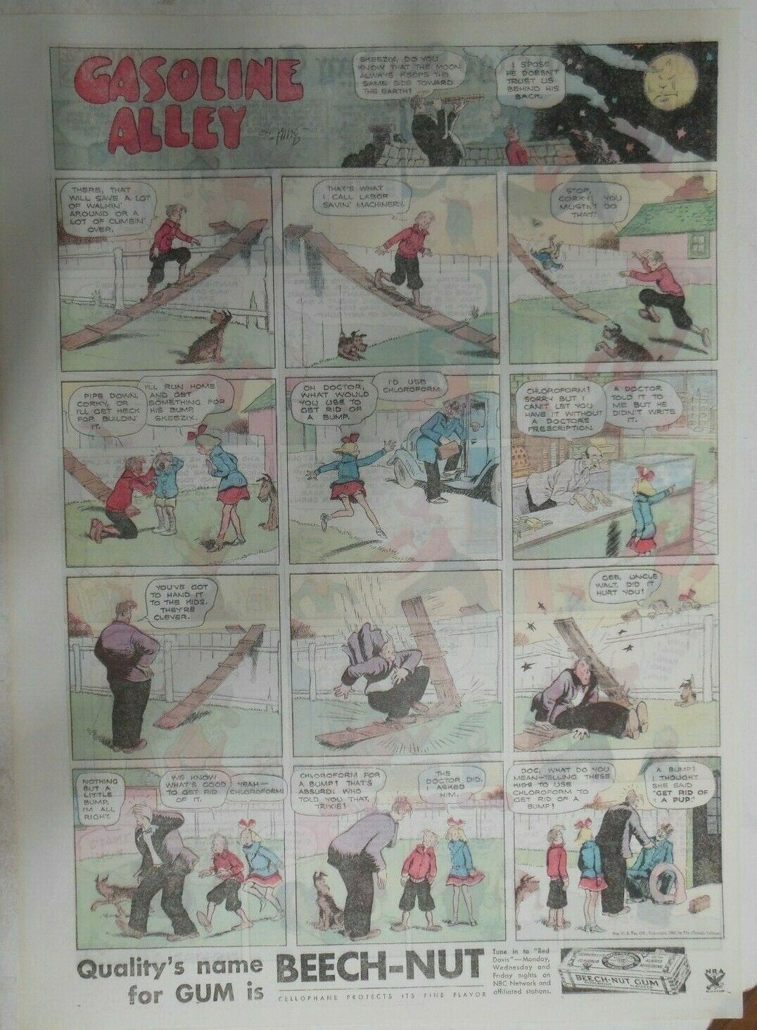 Gasoline Alley Sunday by Frank King from 12/3/1933 Full Page Size ...