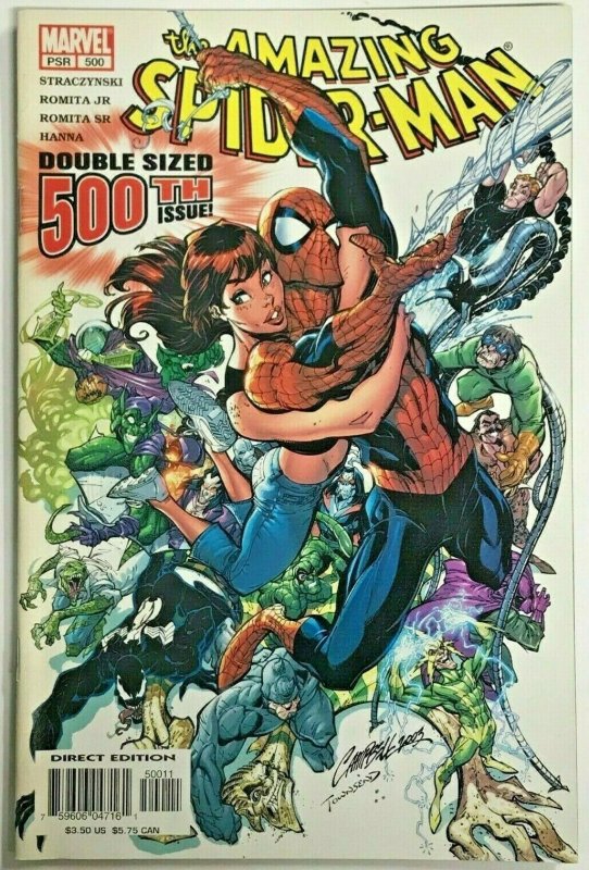 Amazing Spider-Man#500 VF 2003 J Scott Campbell Cover Marvel Comics ...
