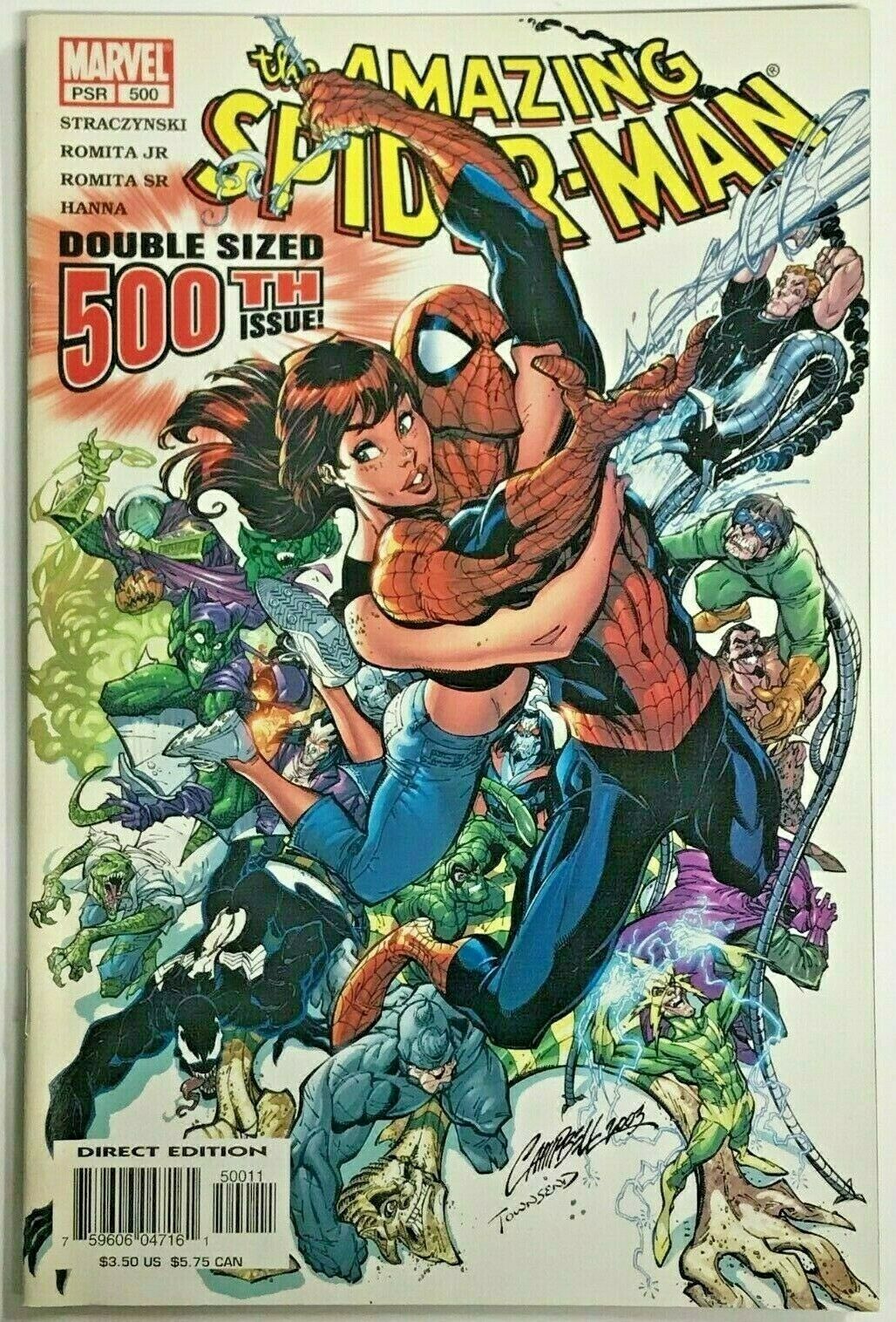 Amazing Spider-Man#500 VF 2003 J Scott Campbell Cover Marvel Comics ...