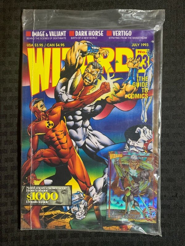 1993 WIZARD Magazine #23 SEALED w/ Card Insert - Image Valiant Vertigo ...