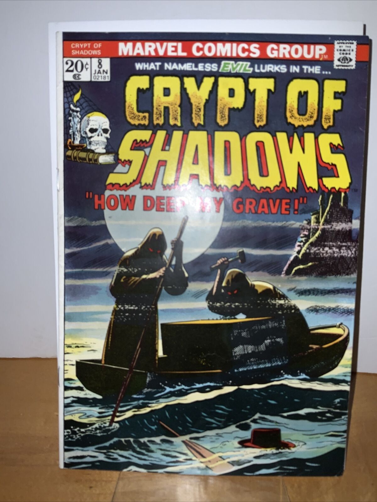 1973 Crypt Of Shadows Marvel Comic Book #8 "How Deep My Grave!". Needs ...