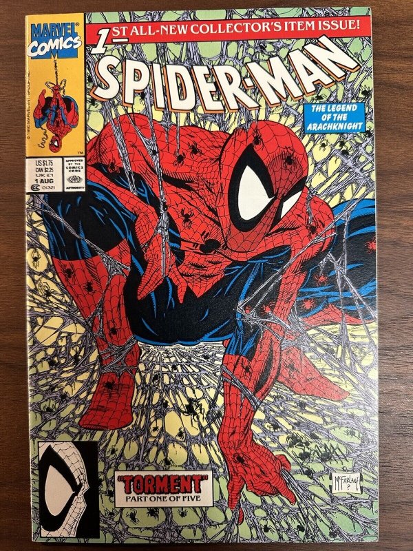 Spider-Man # 1 VF Torment Part 1. cover by Todd McFarlane (Marvel 1990 ...