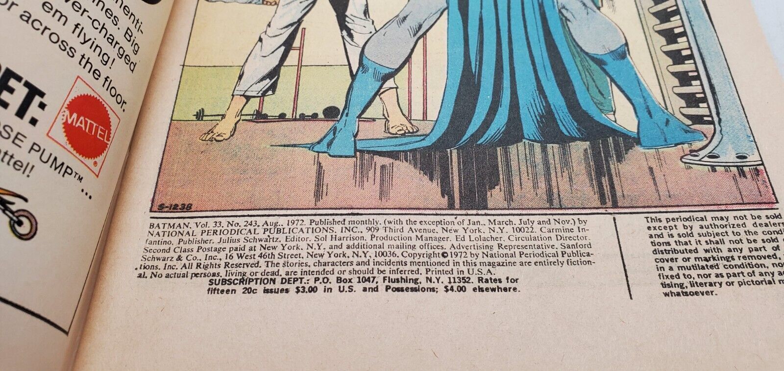 BATMAN #243 NEAL ADAMS COVER AND ART Ra's Al Ghul & Talia, Lazarus Pit ...