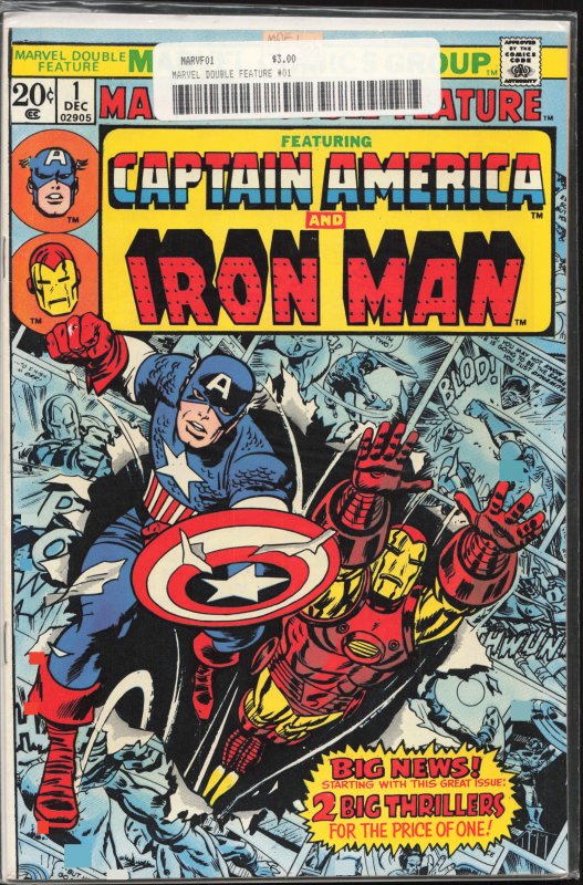 Marvel Double Feature #1 (1973) Captain America | Comic Books - Bronze ...