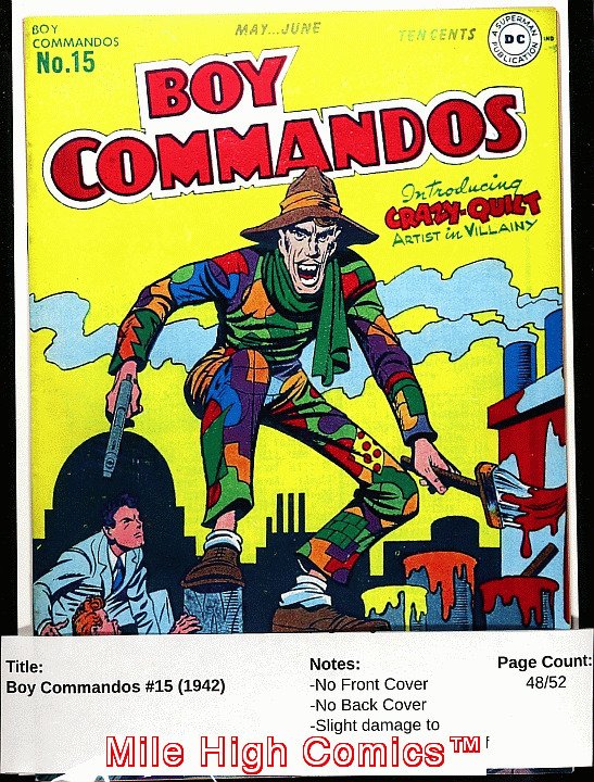 BOY COMMANDOS (1942 Series) #15 INCOMPLETE Near Mint Comics Book | Comic Books - Golden Age, DC ...