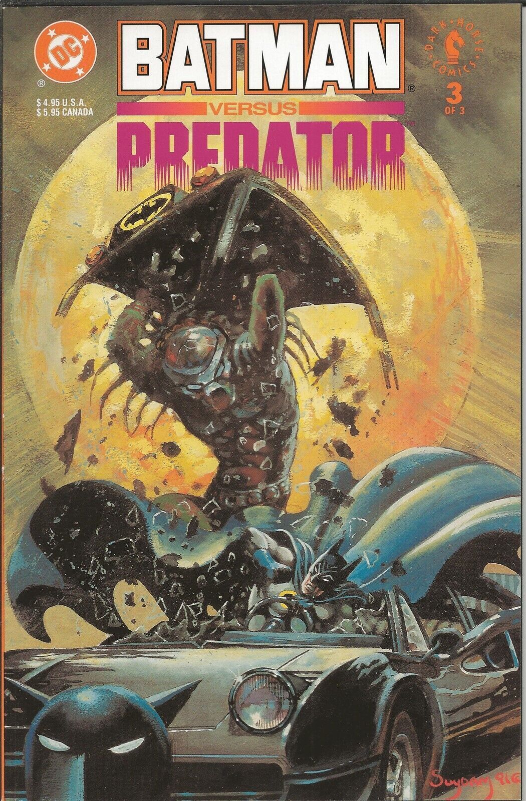 Batman vs. Predator #3 ORIGINAL Vintage 1992 Dark Horse DC Comics ...