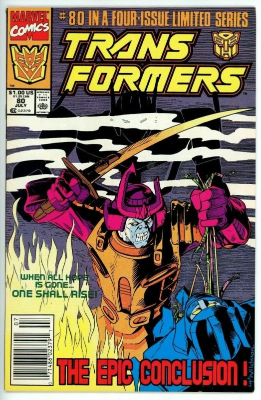 Transformers #80 (1984) - 7.0 FN/VF *Final Issue* Newsstand Edition ...