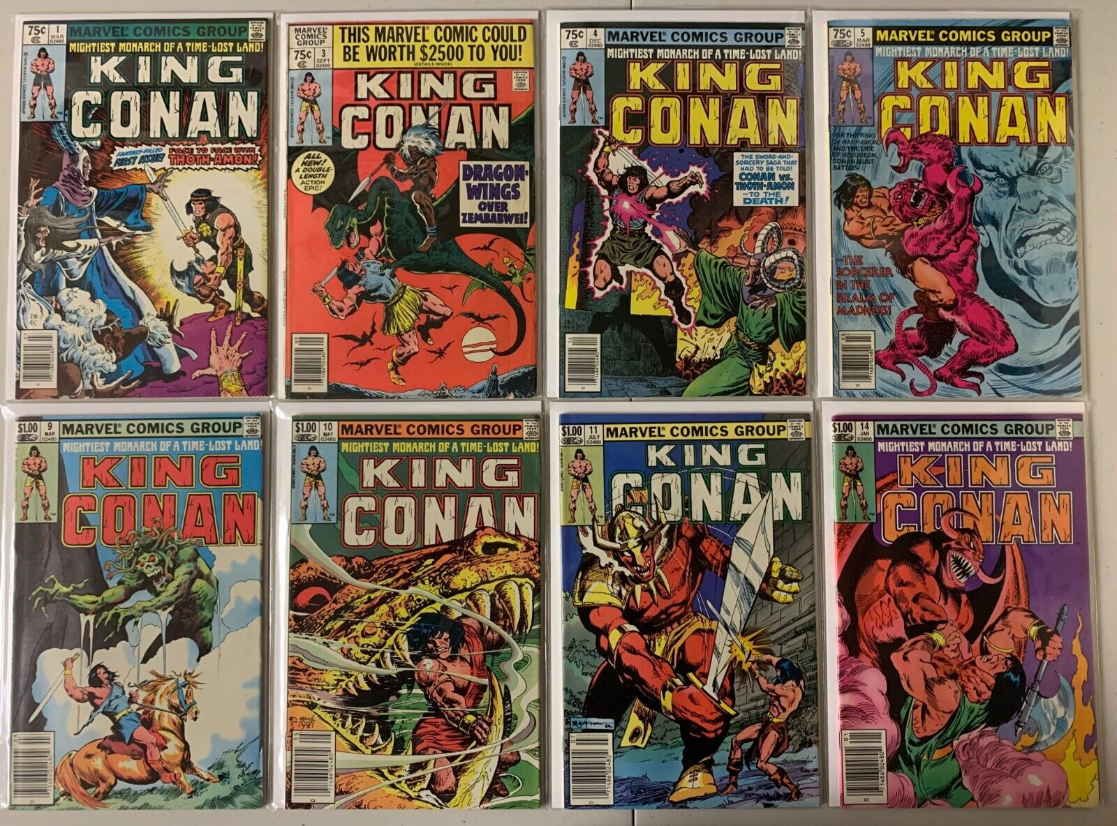 King Conan lot from #1-46 Newsstand Marvel 15 diff 6.0 FN (1980-88 ...