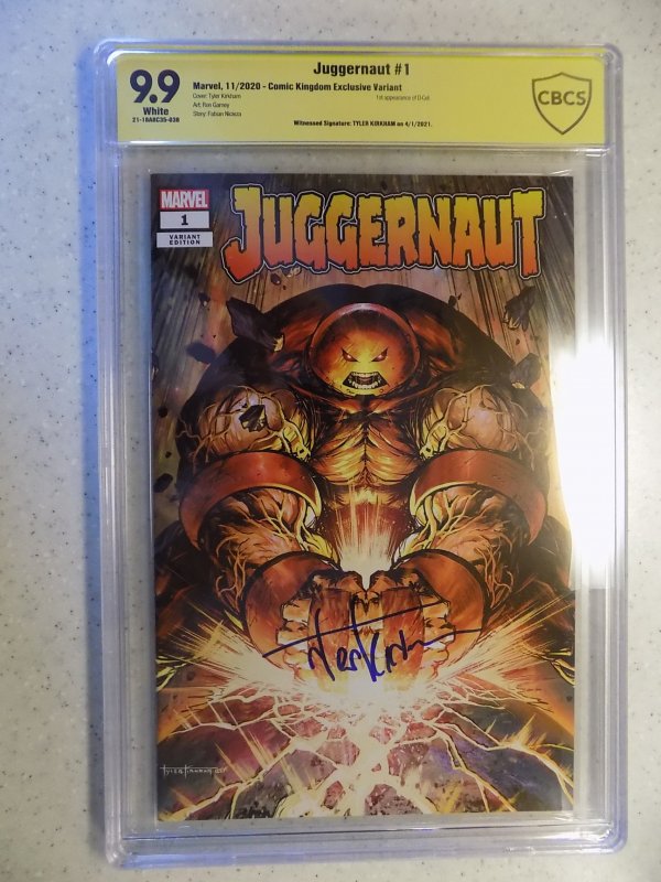 Juggernaut # 1 Comic Kingdom Exclusive Variant CBCS 9.9. Signed Tyler ...