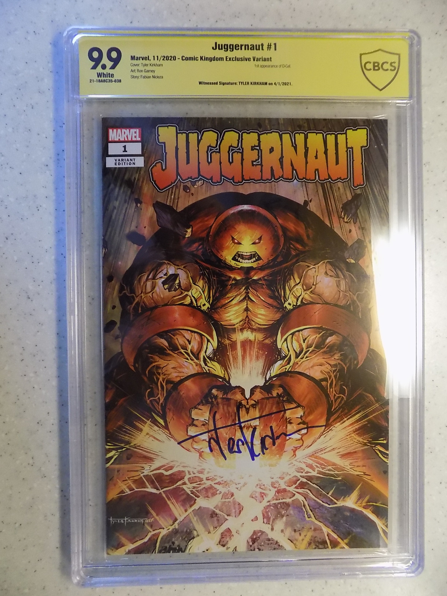 Juggernaut # 1 Comic Kingdom Exclusive Variant CBCS 9.9. Signed Tyler ...