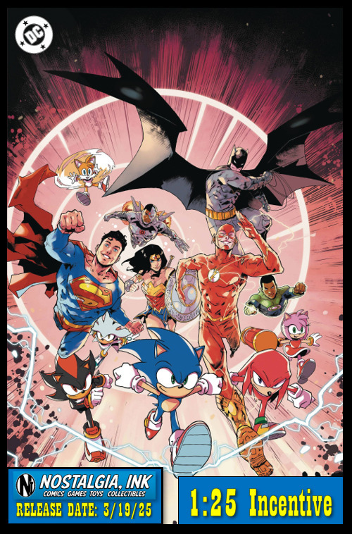 DC X Sonic the Hedgehog #1 1:25 Pablo M Colla Virgin VAR Presale ...