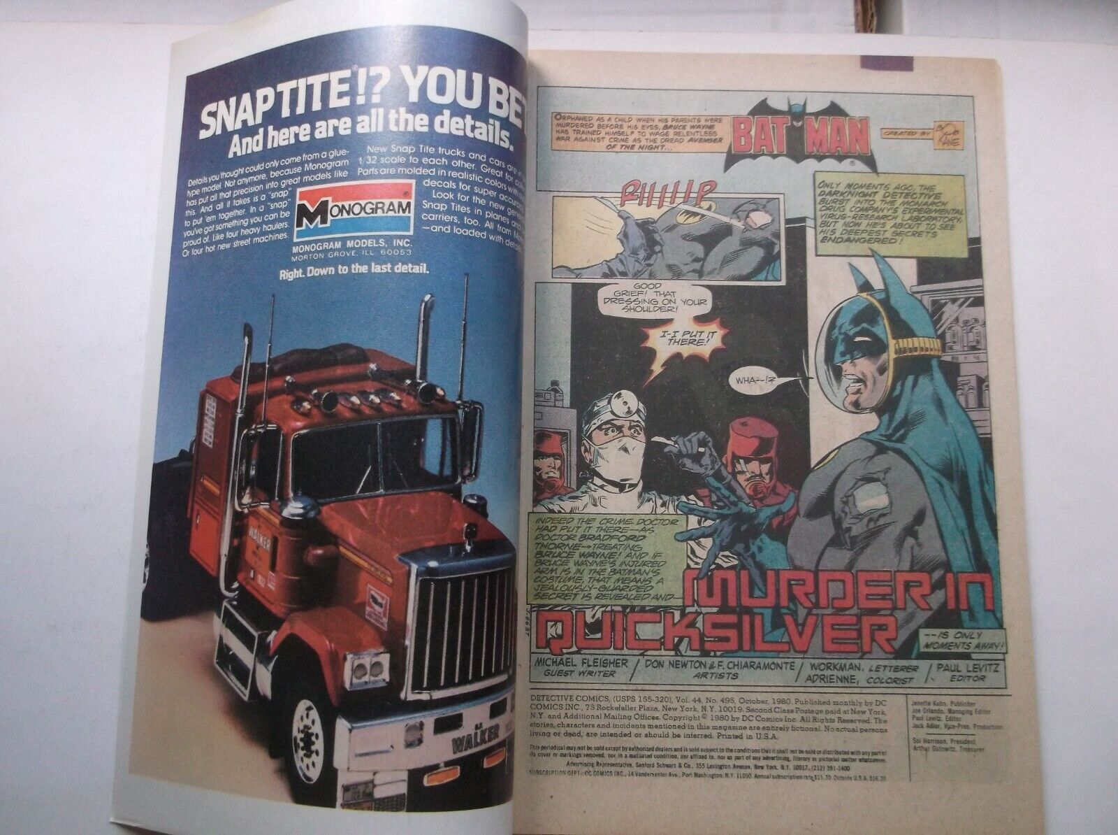 DC: Detective Comics #495, Batman/Robin/Batgirl/Black Lightning, 1980 ...