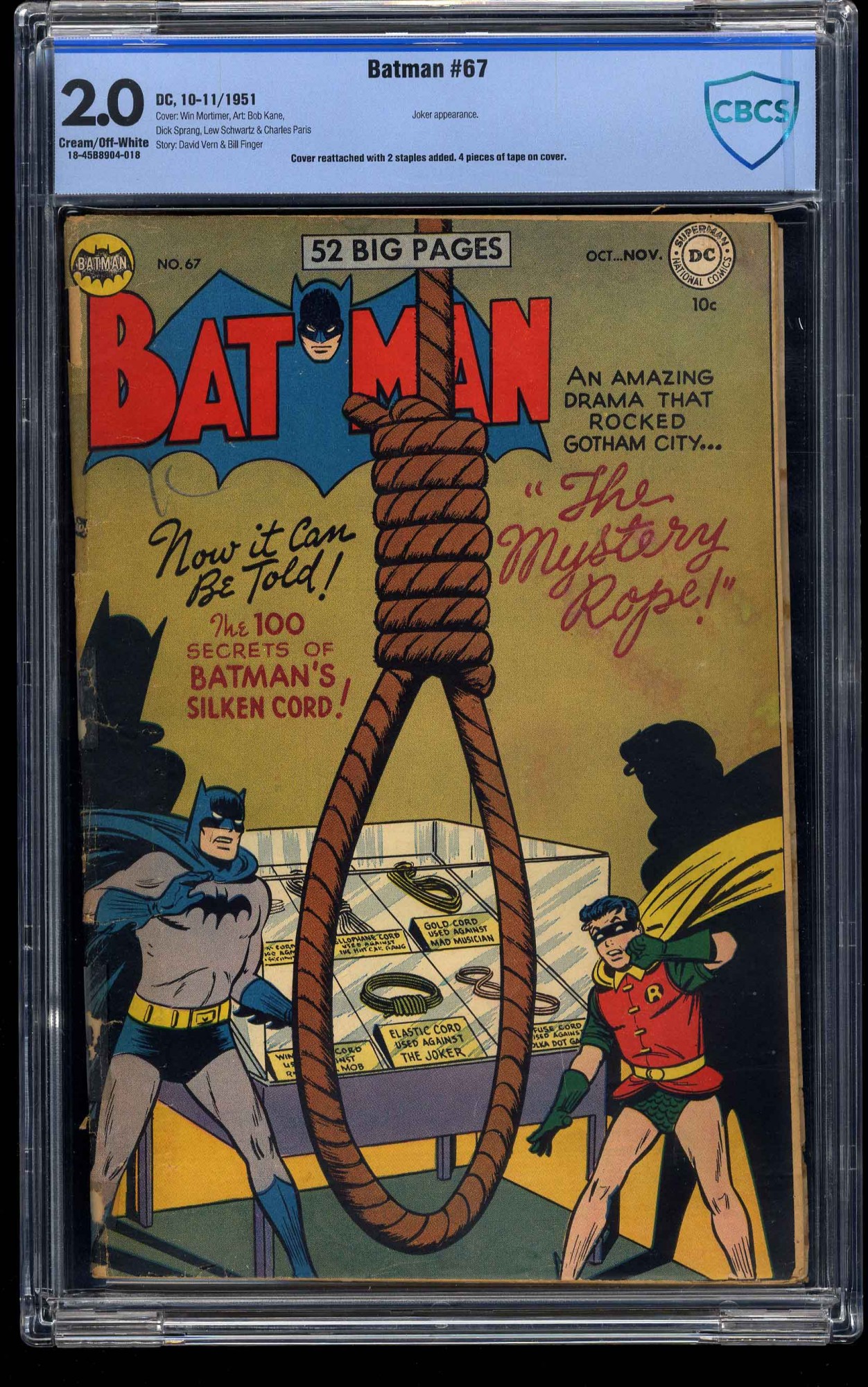 Batman #67 CBCS GD 2.0 Cream To Off White | Comic Books - Golden Age ...