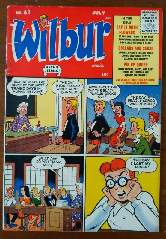 Wilbur Comics #57 & 61 - Golden Age Lot Of 2 Kissing Cover Pin-Up Queen ...