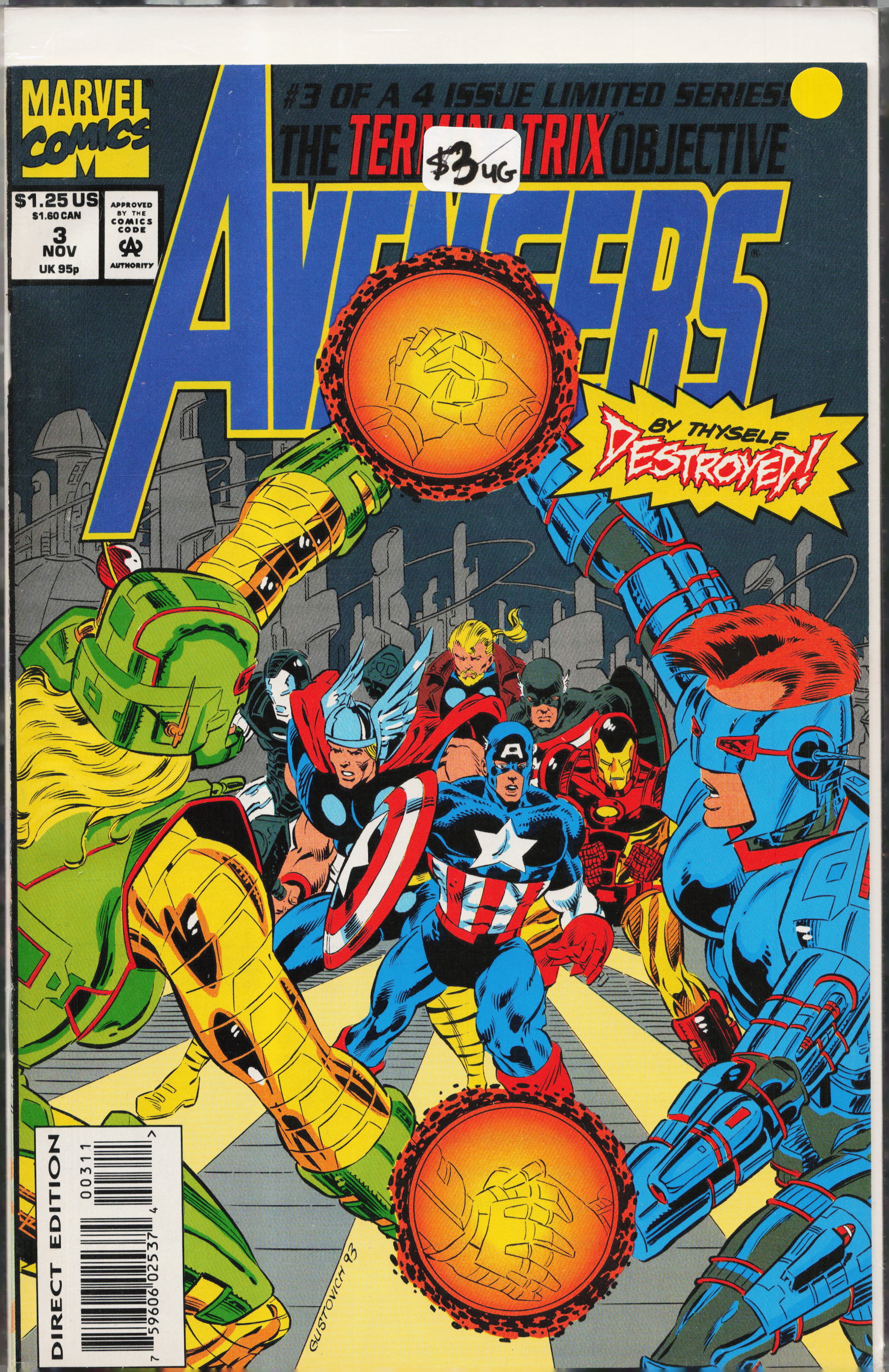 Avengers: The Terminatrix Objective #3 (1993) The Avengers | Comic ...