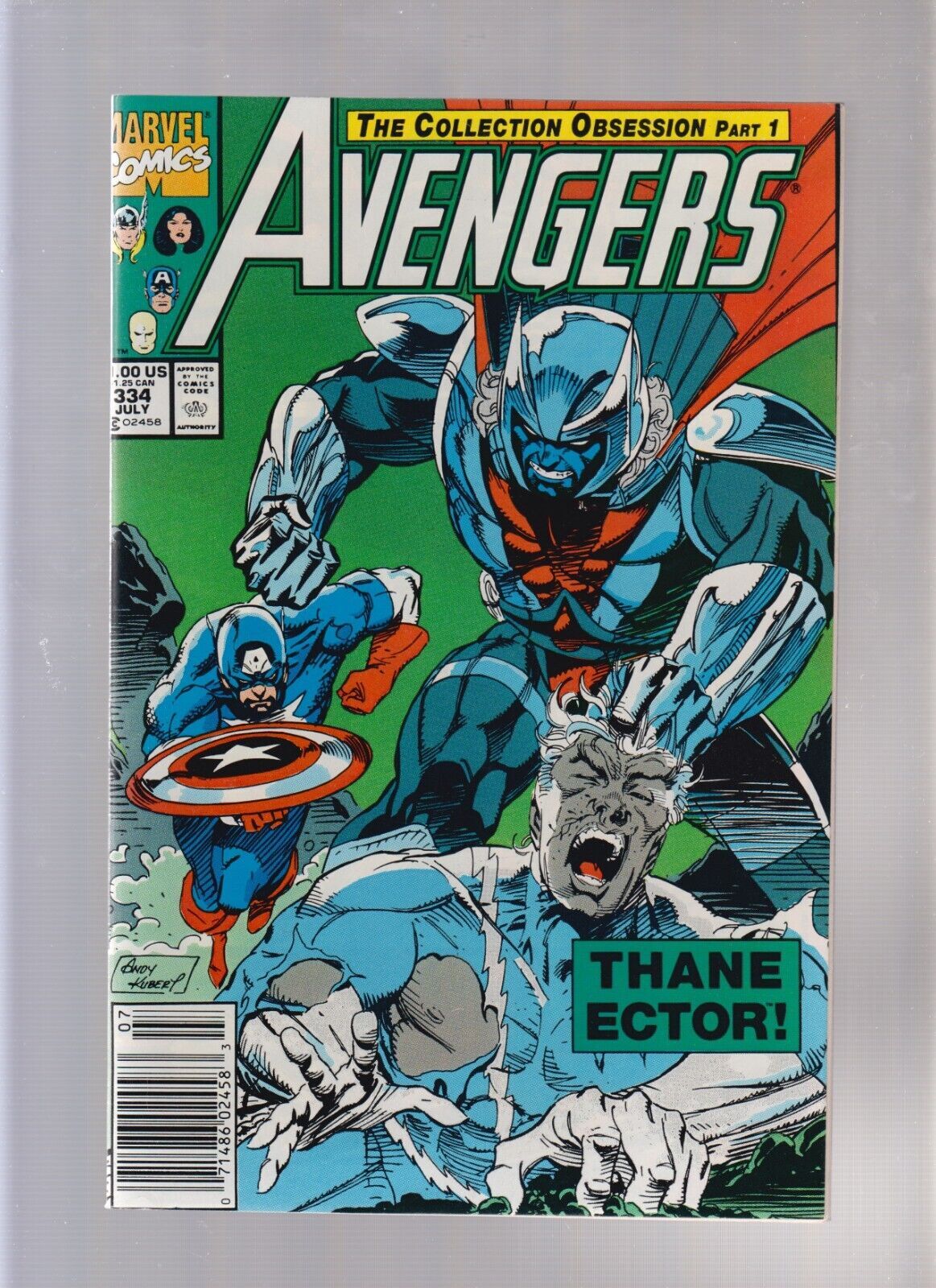 Avengers #334 - Andy Kubert Cover Art! (9.0) 1991 | Comic Books ...