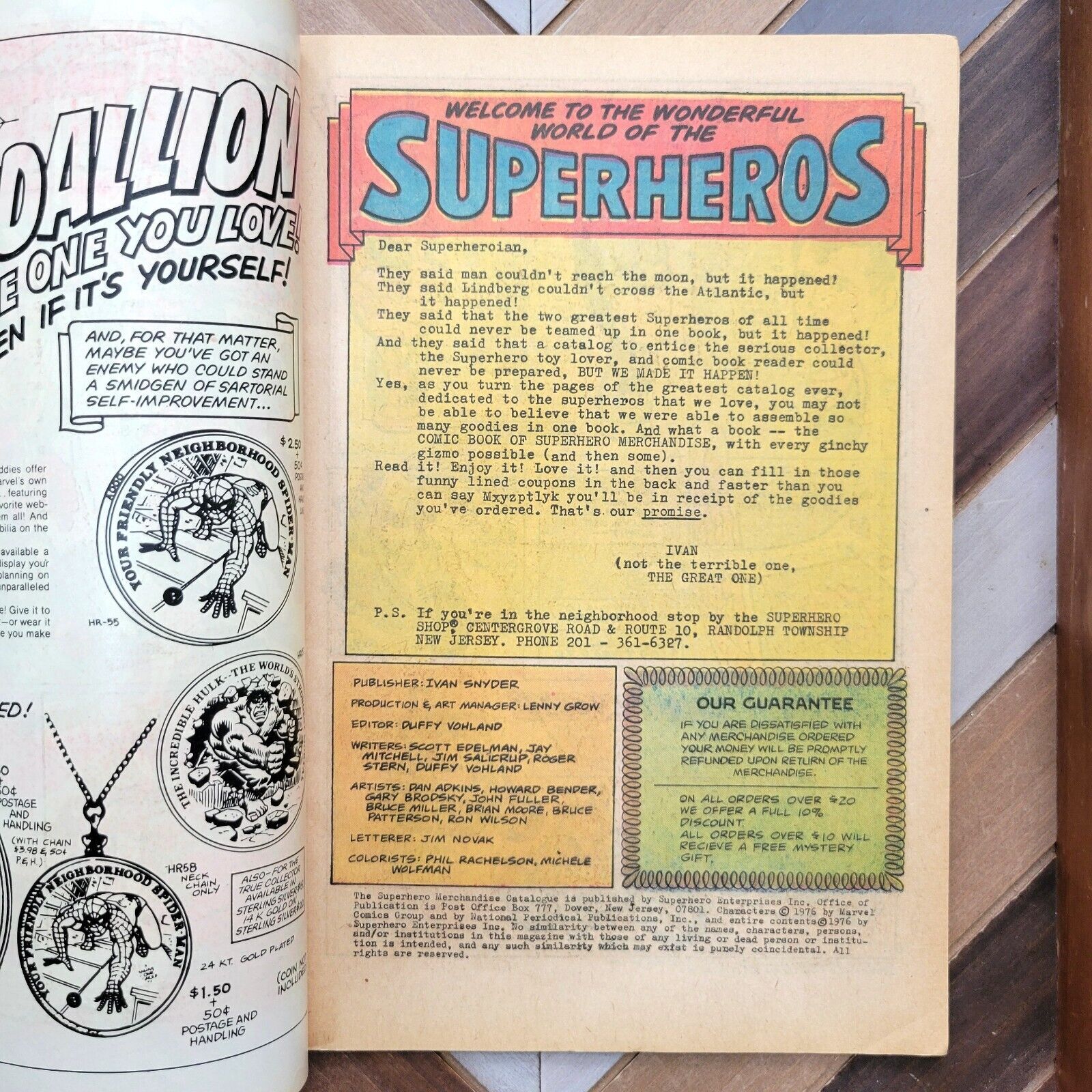 Superhero Merchandise Catalog #2 (1976) FN/VF Kubert Art HTF Toys ...