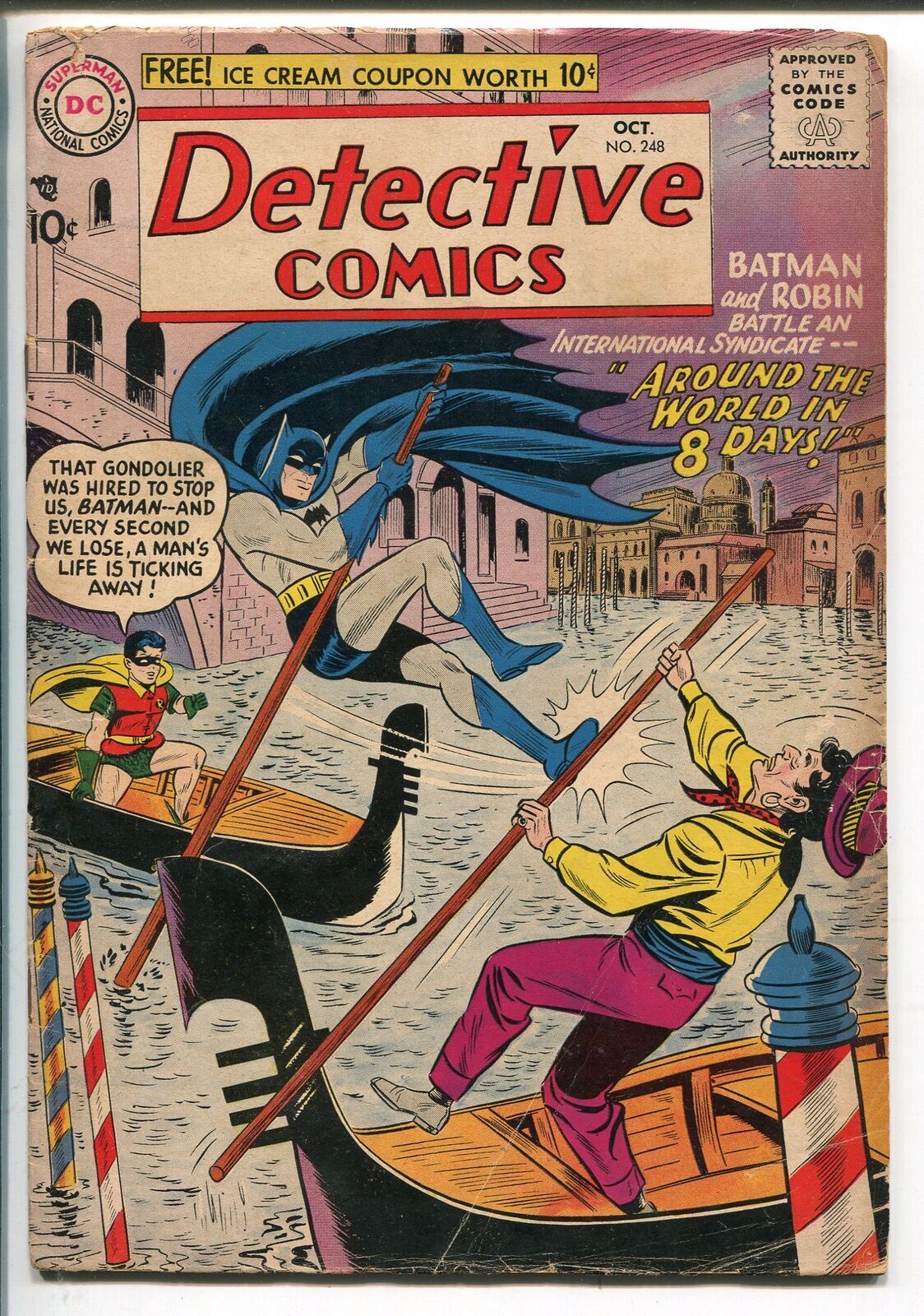 Detective #248 1957-Dc Comics-Batman-Robin-John Jones-Around the World ...