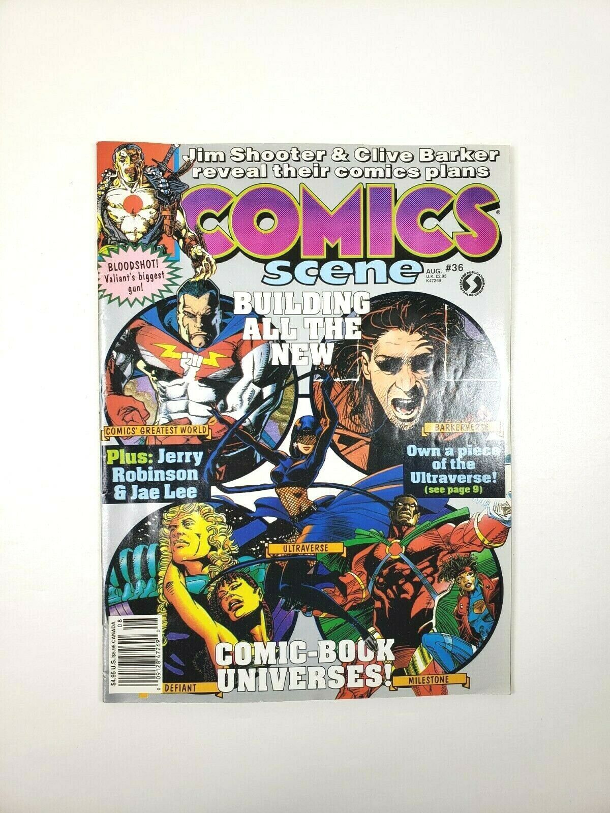 COMICS SCENE Magazine issue #36 Aug 1993 Jim Shooter Clive Barker ...
