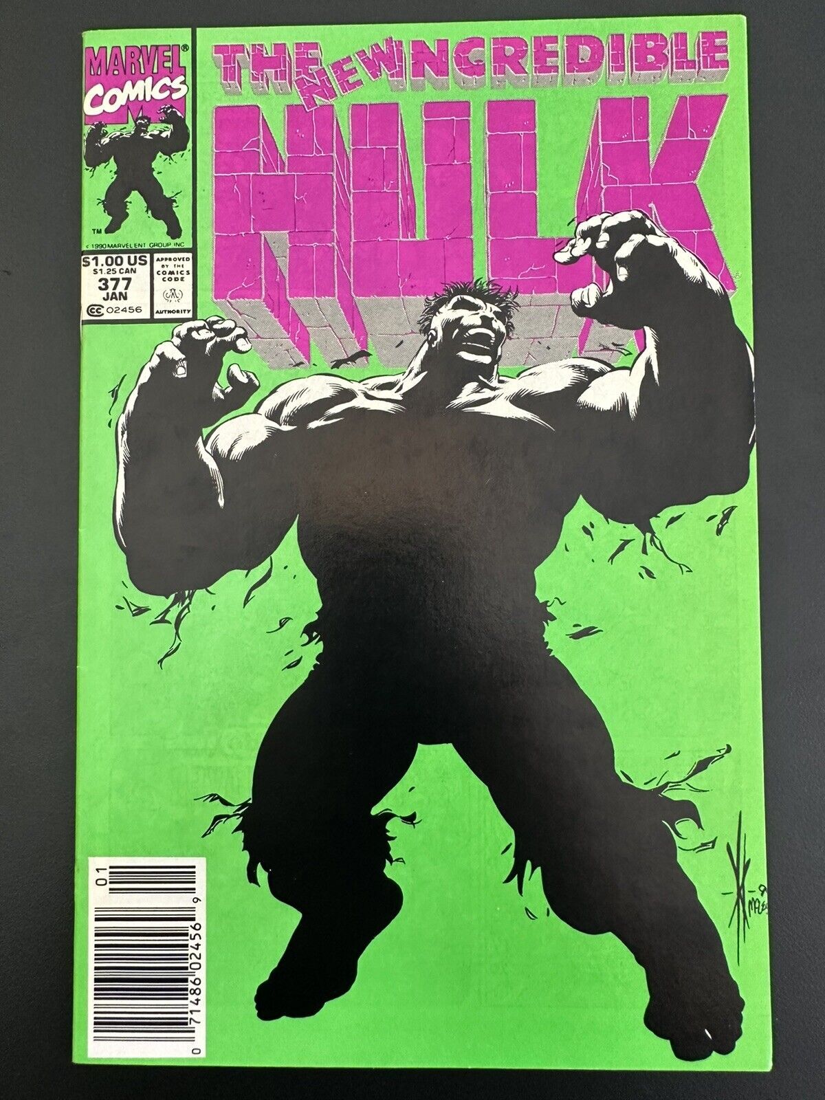 Incredible Hulk #377 VF 1st Professor Hulk. (Marvel 1991) Newsstand ...