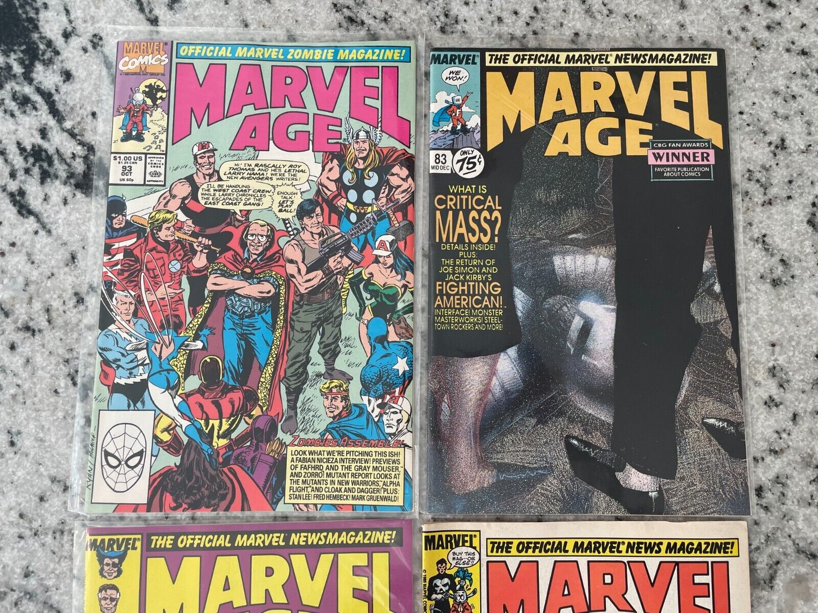 4 Marvel Age Comic Books # 33 79 83 93 Avengers Hulk Thor Spider-Man 61 ...