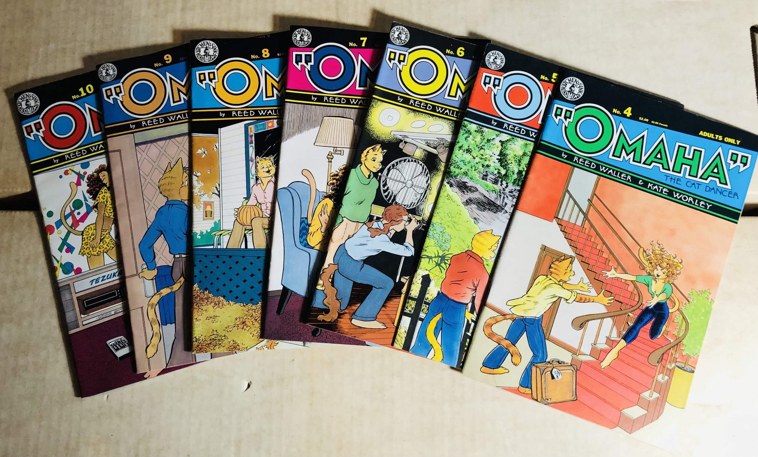 Omaha the CAT Dancer #4-10 (1986) LOT of 7 Reed Waller Furry Kitchen ...