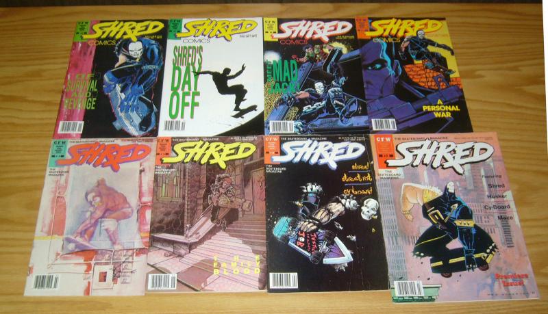 Shred #1-8 FN/VF complete series SKATEBOARD MAGAZINE ted mckeever 2 3 4 ...