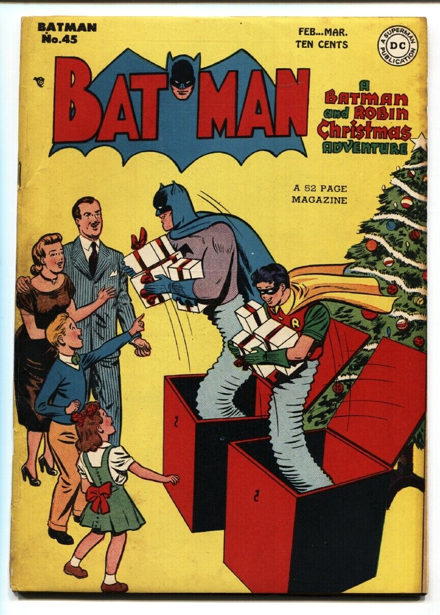 Batman #45 1948-Catwoman-Christmas cover-comic book-DC Golden-Age FN+ ...