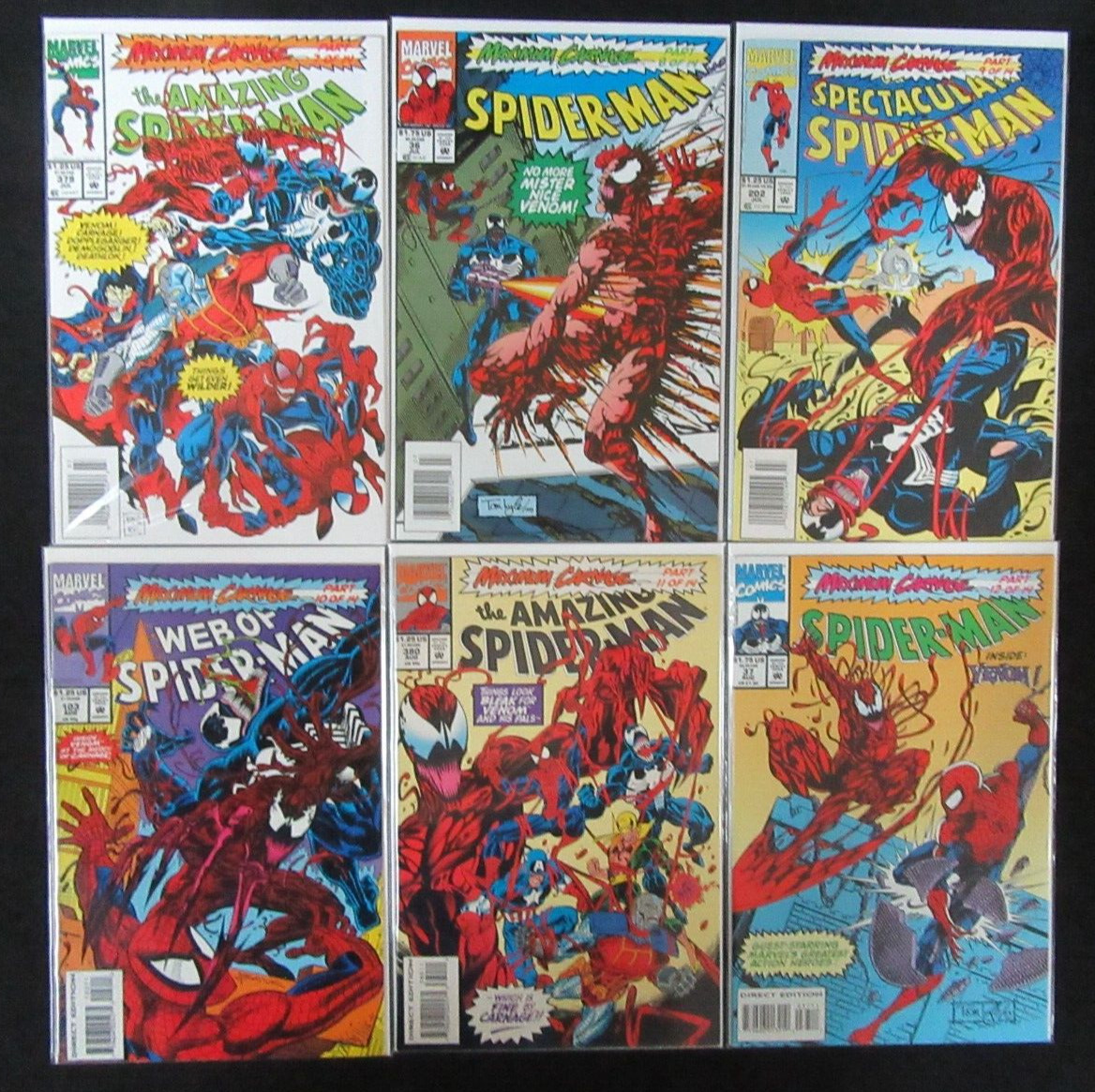 Maximum Carnage Complete 1-14 Spider-Man Venom Unlimited Amazing Marvel ...