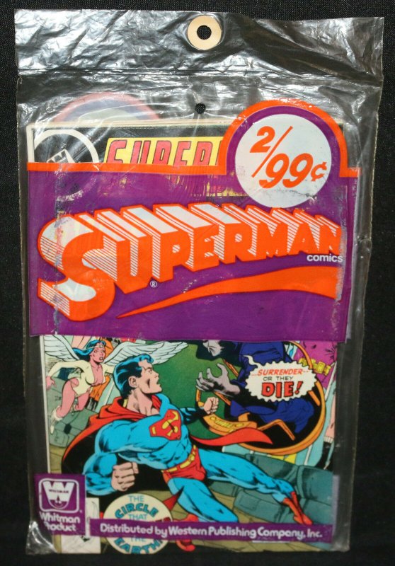 Superman 2pc Comic Book Pre-Pack by Whitman (Sealed) Super Friends ...