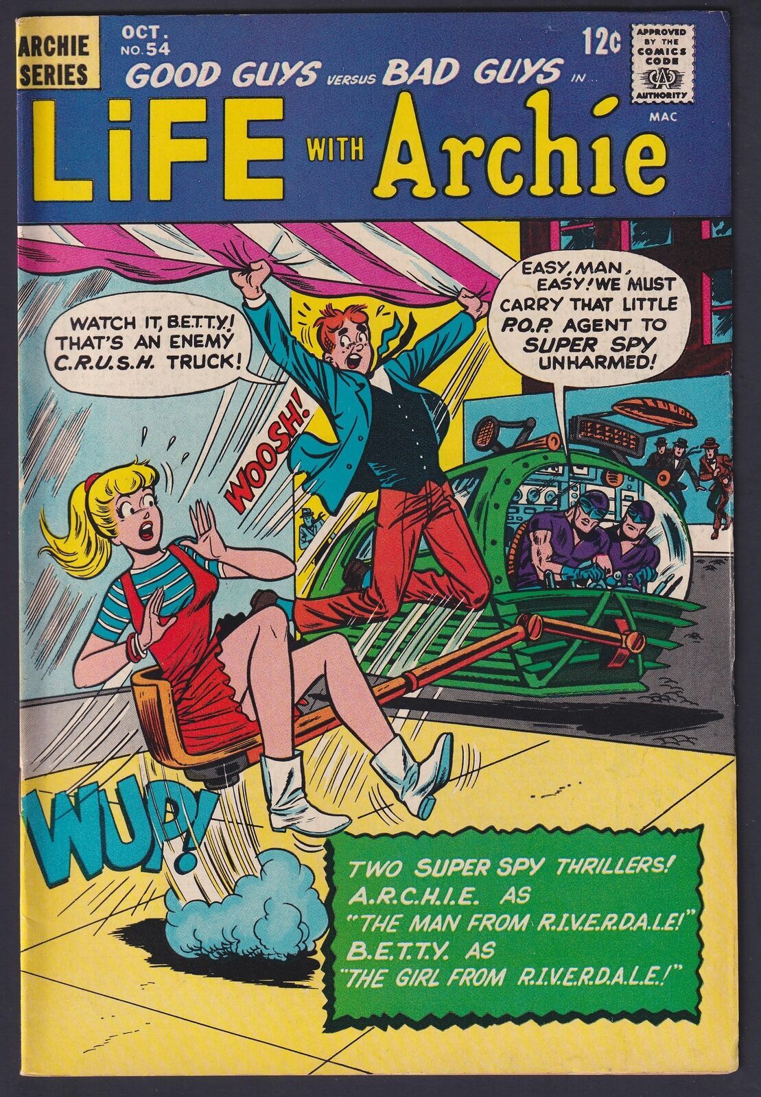 Life with Archie #54 1966 Archie 8.0 Very Fine comic | Comic Books ...