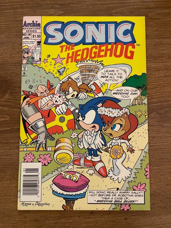 Sonic The Hedgehog # 18 NM Archie Adventure Series Comic Book Knuckles ...