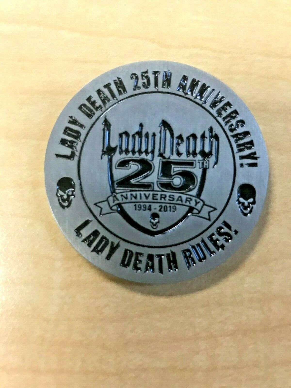 Lady Death 25th Anniversary Challenge Coin SWORN to The Black Coffin ...