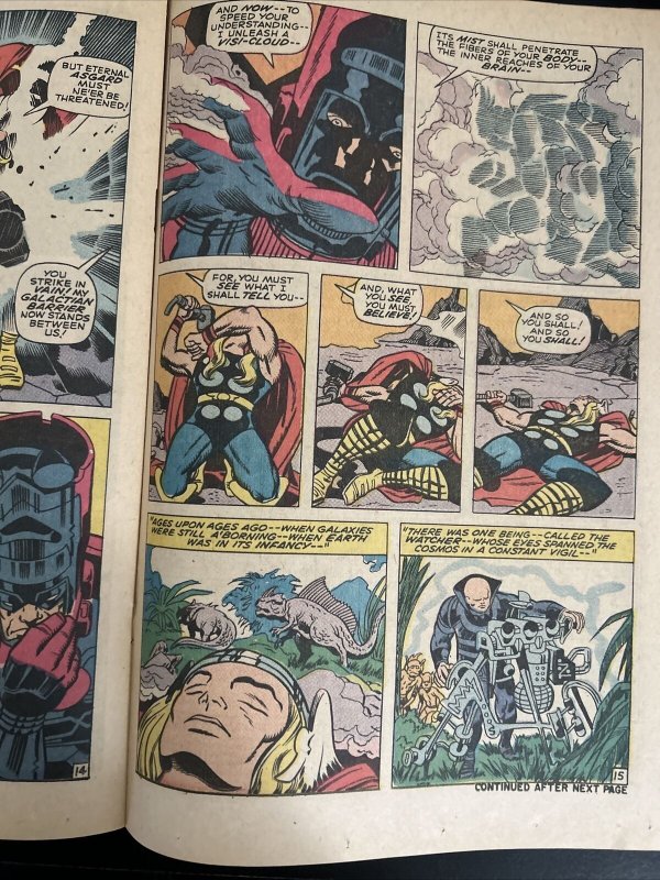 The Mighty Thor #168, Marvel Comics 1969 FN/VF 7.0 Origin of Galactus ...