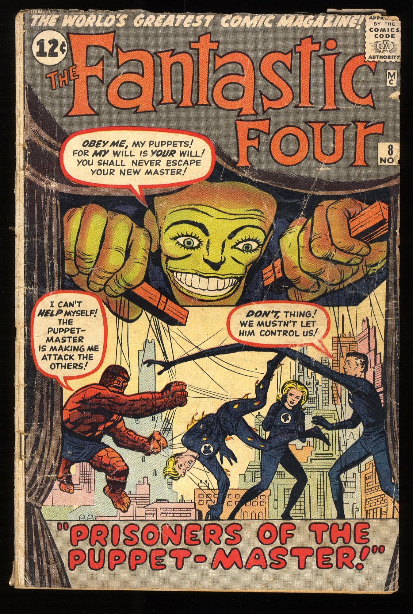 Fantastic Four #8 GD- 1.8 1st Appearance of Puppet Master!! | Comic ...