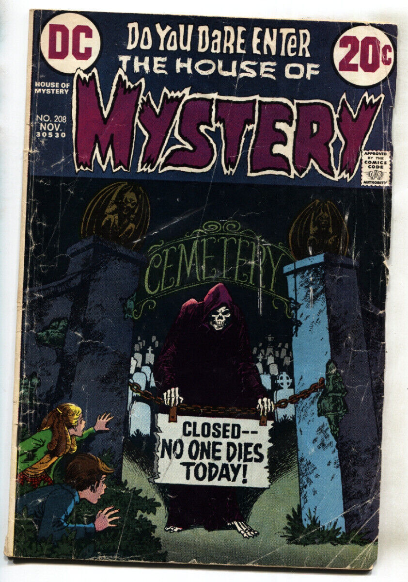 House Of Mystery #208 1972- DC Bronze Horror- Graveyard cover | Comic ...
