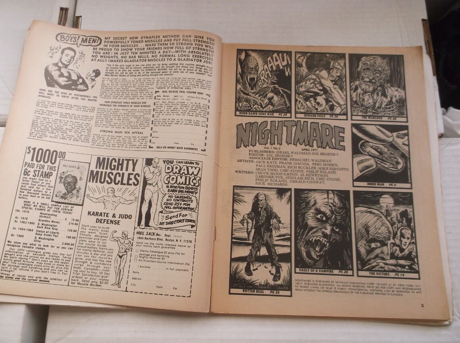 Skywald: Nightmare #3, Awesome Boris Vallejo's Cover, 1971, VG+ (4.5 ...