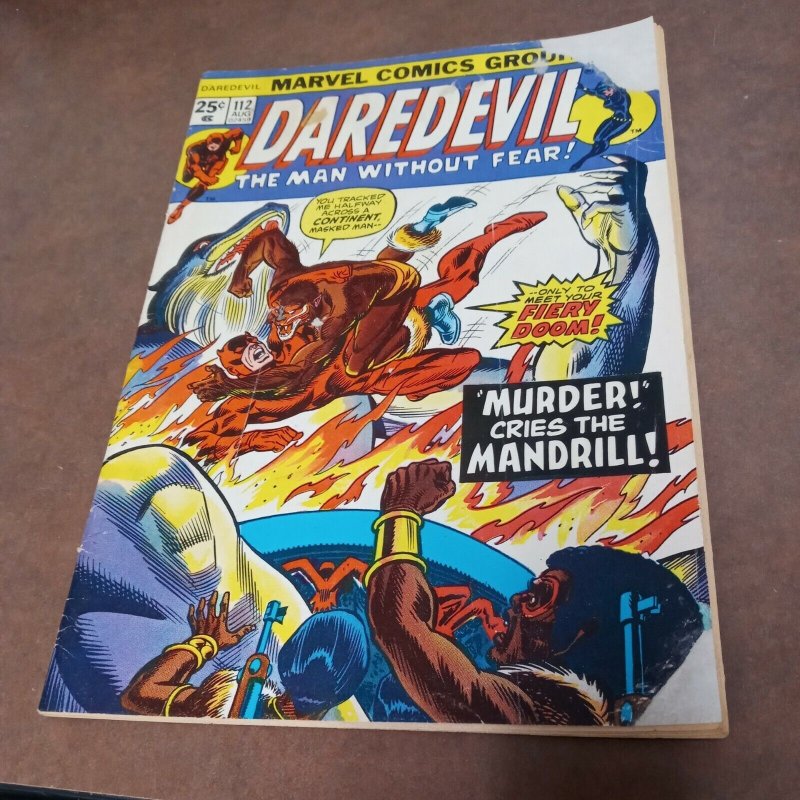 Daredevil 5 Issue Bronze Age Comics Lot Run Set Marvel Collection ...