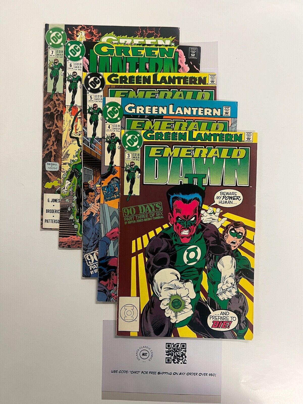 5 Green Lantern DC Comic Books # 3 4 5 6 7 Superman Wonder Woman Robin ...